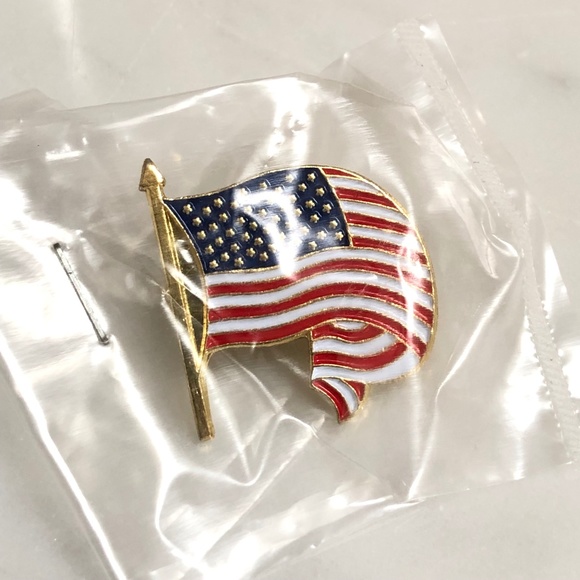 brooch | Accessories | New American Flag Waving Flag Pin Hat Pin Tie ...